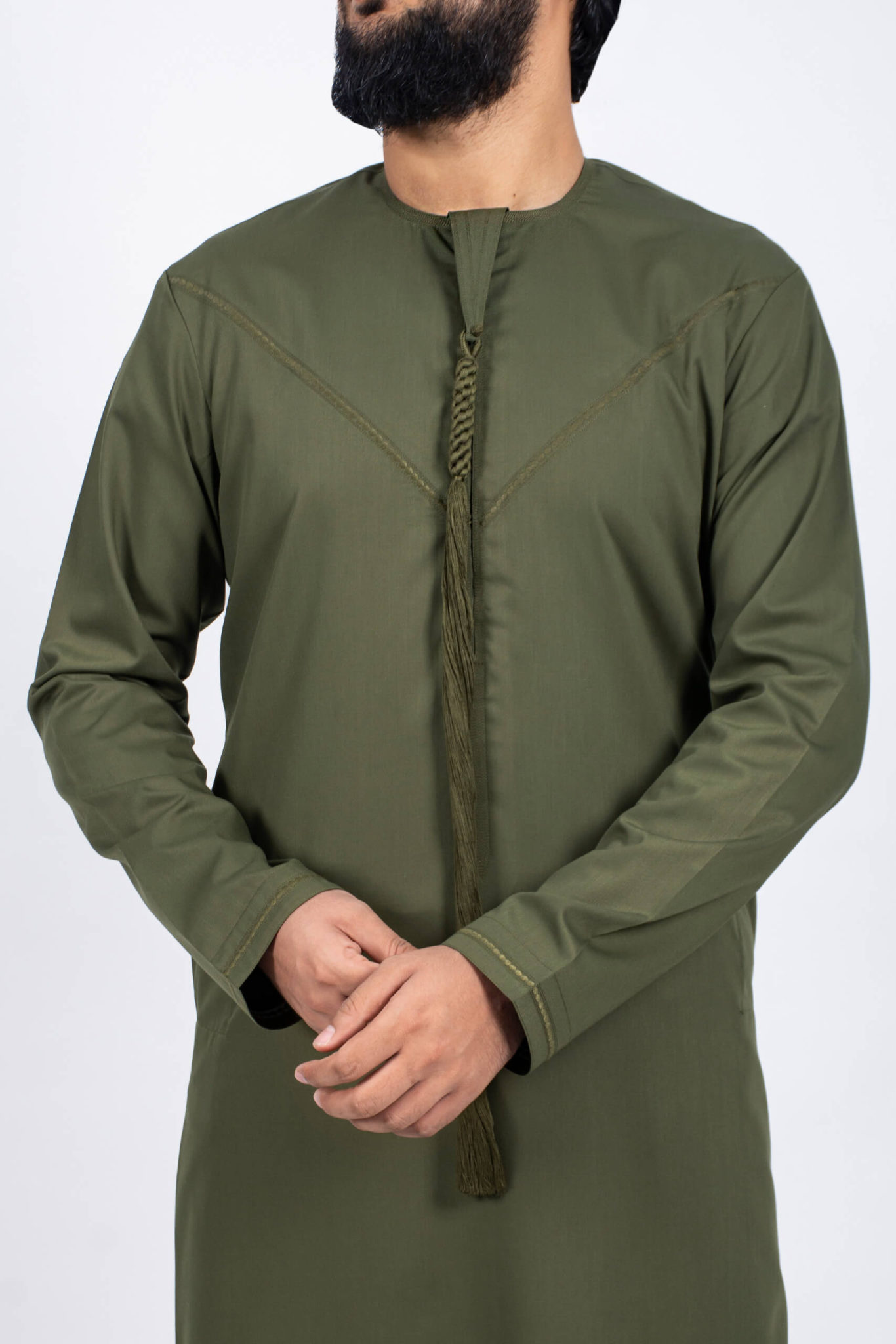 Leafy Green Kandura - Emirati Jubba - alqamees